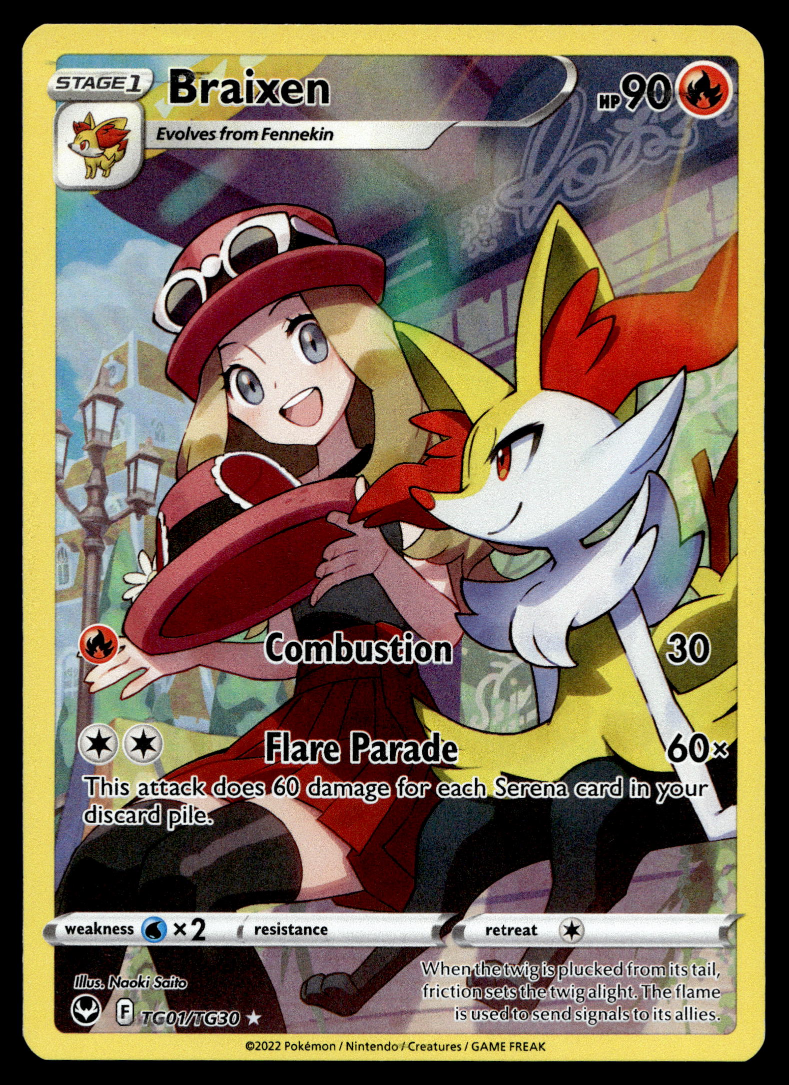 Pokemon Braixen Card