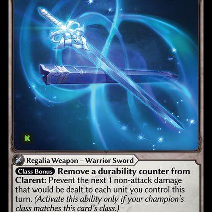 Clarent, Sword of Peace - KSP-005 - Promotional Rare - Near Mint - Foi ...